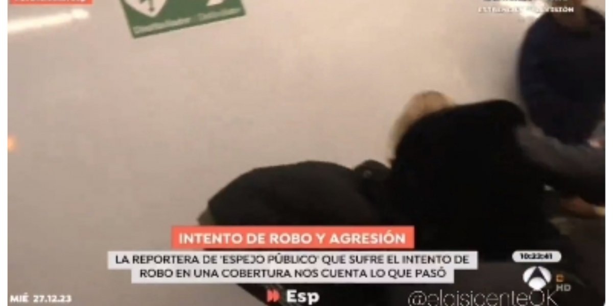 Madrid. Robo en directo a una reportera de 'Espejo Públic...