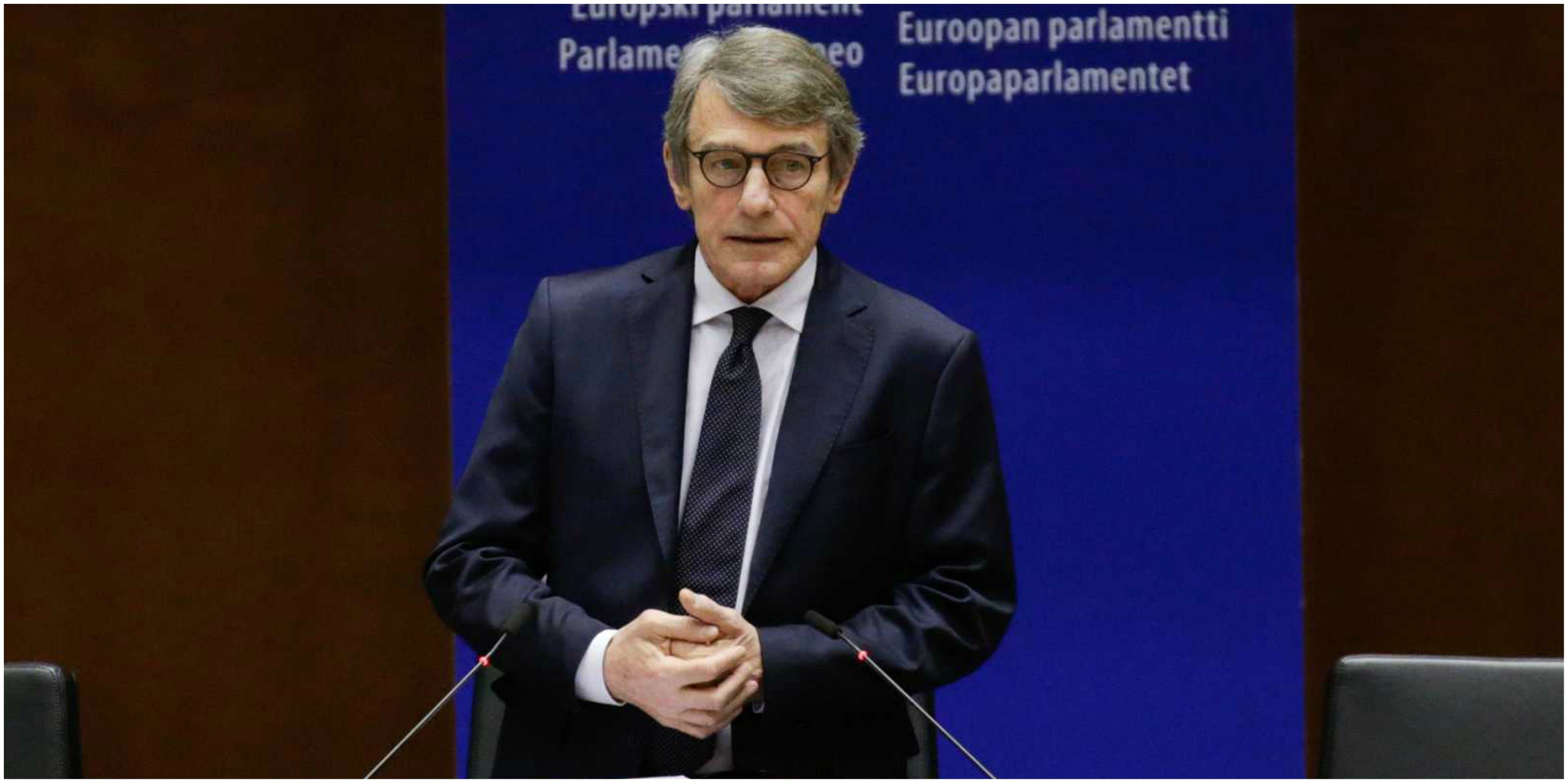 David Sassoli, con el Papa Francisco